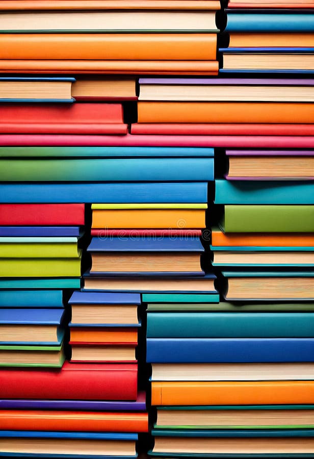 Colorful Books Stacked on Top of Each Other Stock Illustration ... Colorful Books Stacked on Top of Each Other Stock Illustration ...