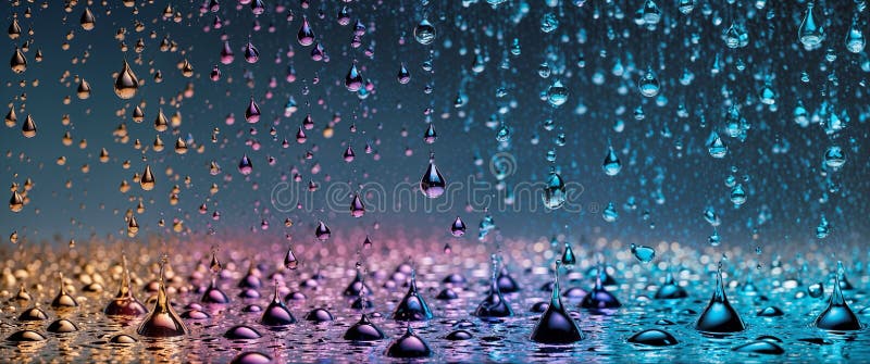 AI-generated Colorful Digital Art of Water Droplets on a Rainbow ...