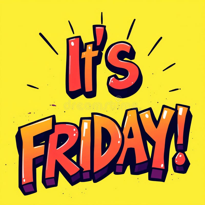 AI-generated Comic Book Style it S Friday! Text Stock Illustration ...
