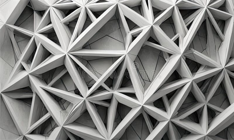 A Black and White Image of a Pattern of Triangles. Stock Illustration ...