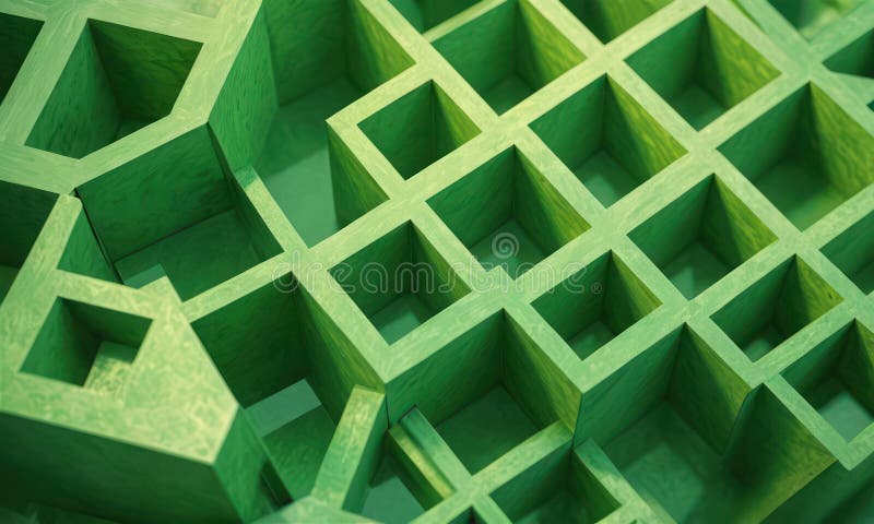 A Green Pattern of Squares is Shown in this Image. Stock Illustration ...