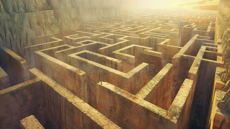 AI-generated a Complex Maze with Intricate Pathways and Dead Ends Stock ...
