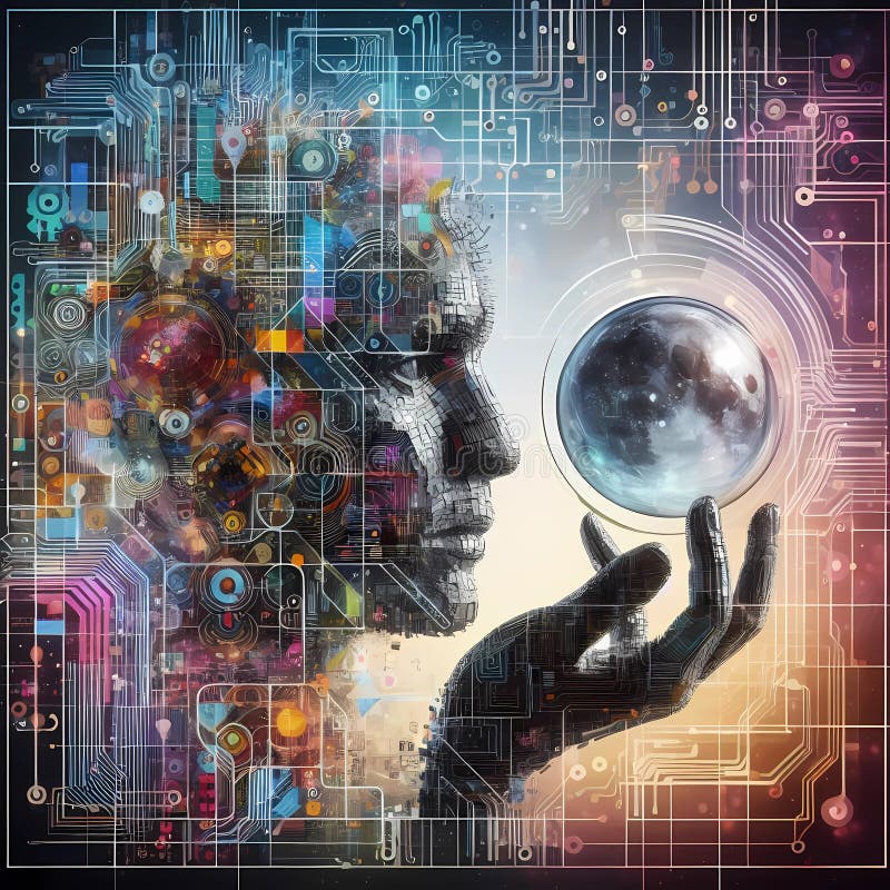 Quantum computing concept stock illustration. Illustration of generated ...