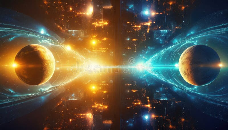 Parallel universe concept stock illustration. Illustration of hole ...