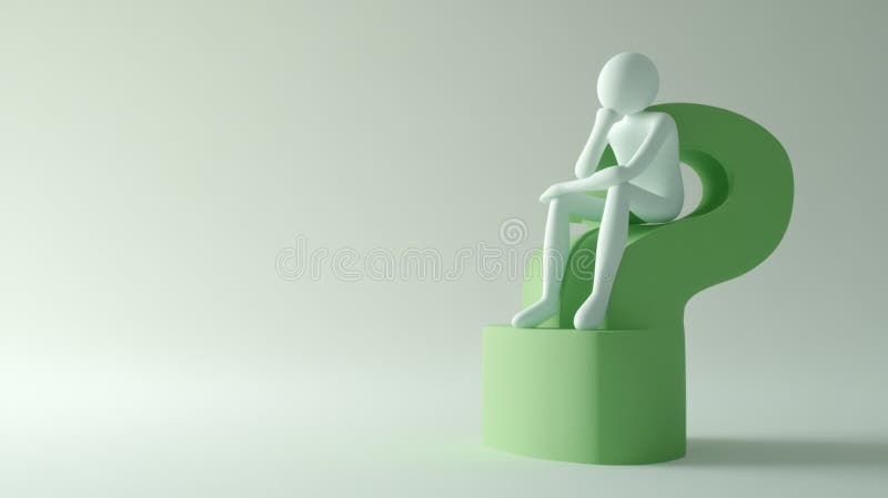AI-Generated Contemplation stock illustration. Illustration of decision ...