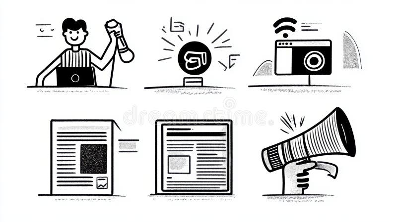AI-Generated Content Creation Process Stock Illustration - Illustration ...