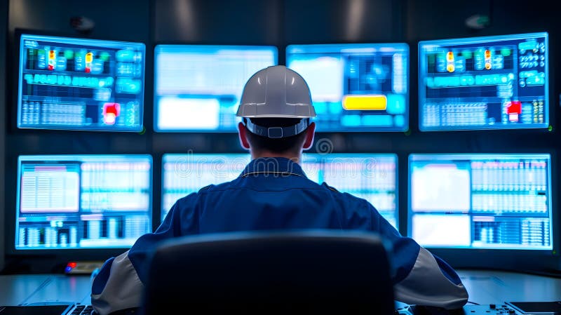 AI-Generated Control Room Scene Stock Illustration - Illustration of ...