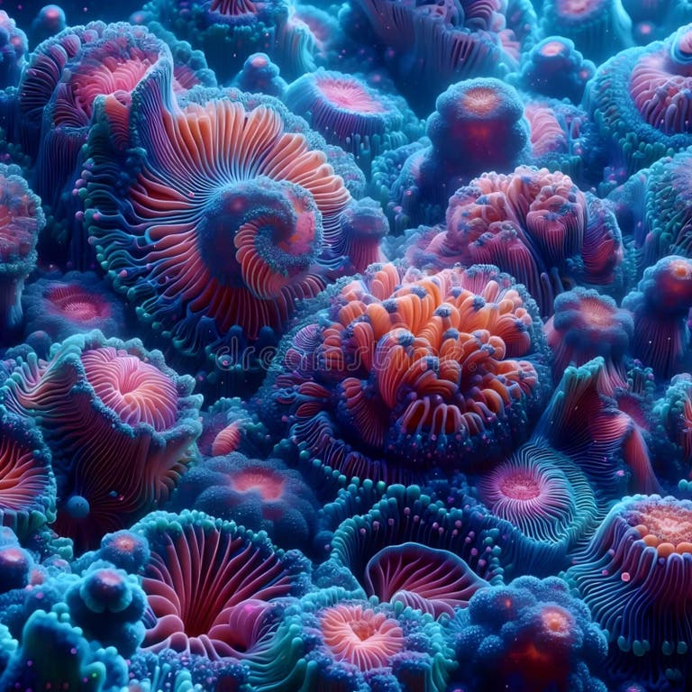 AI-Generated Coral Ecosystem, AI Generated Image Stock Illustration ...