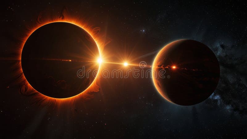 Cosmic Alignment in Deep Space Stock Illustration - Illustration of ...