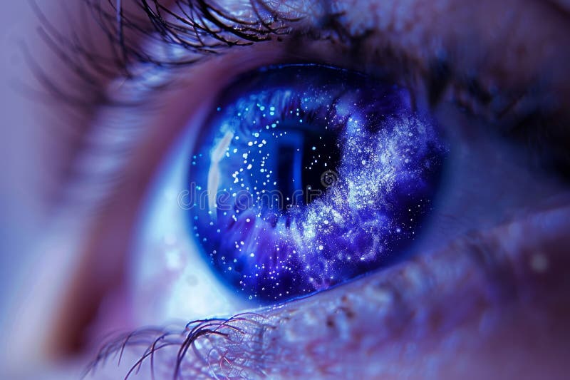 Cosmic Eye with a Galaxy Reflected in the Iris, Blending the Realms of ...