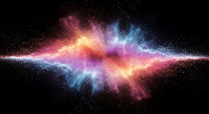 AI-Generated Cosmic Nebula: a Stellar Collision of Color and Light ...