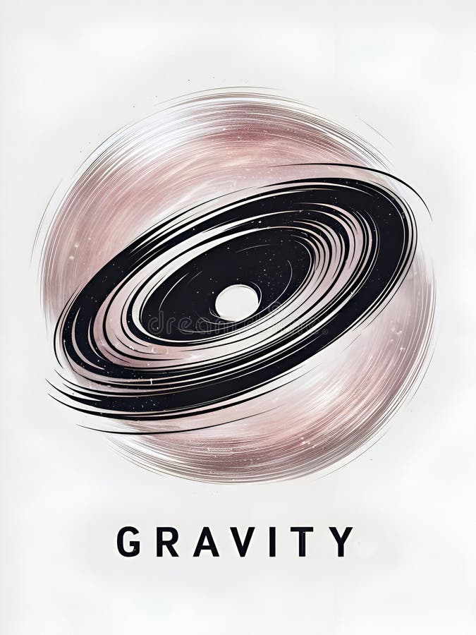 AI-generated Cosmic Swirl Depicting Gravitational Forces Stock ...