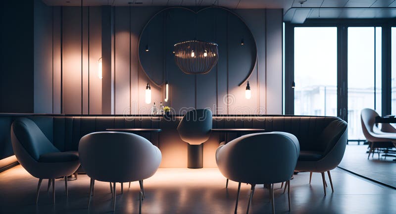 Ai Generated a Cozy and Intimate Cafe with Warm Lighting and ...