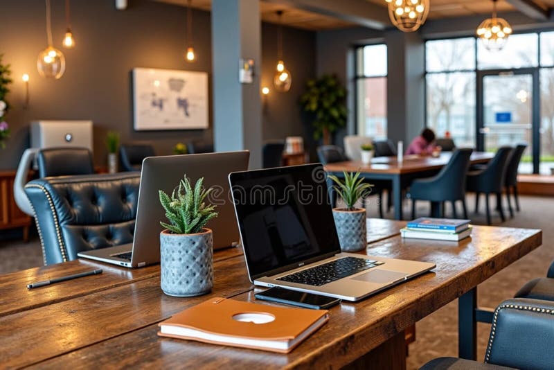 AI Generated Office Workspace Stock Illustration - Illustration of ...