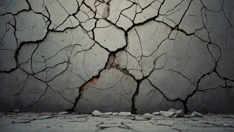 Cracked Concrete Wall, Structural Damage Architectural and Construction ...