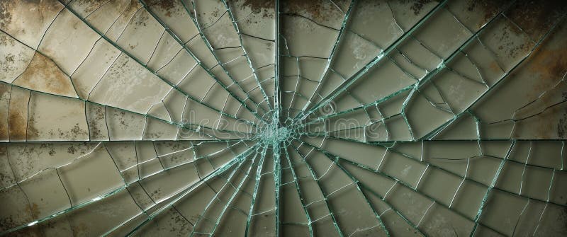 Cracked Glass Panel Vintage Texture Background. Stock Photo - Image of ...