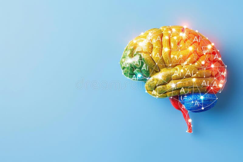 Creative AI Brain with Colorful Gears and Technological Elements Stock ... Creative AI Brain with Colorful Gears and Technological Elements Stock ...