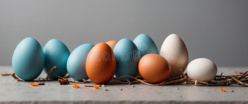 Creative Easter Concept with Eggs after Sword Fight Flat Lay Design ...