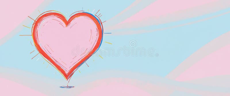 Creative Heart Shape on Abstract Colorful Background. Stock Photo ...