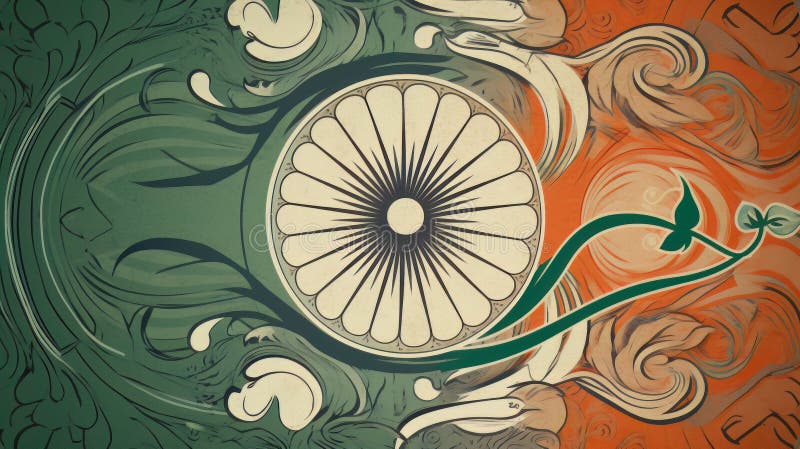 AI Generated Creative Illustration with Indian Flag Concept Stock ...