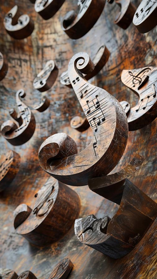 AI Generated. Creative Metal Installation Depicting Musical Instruments ...