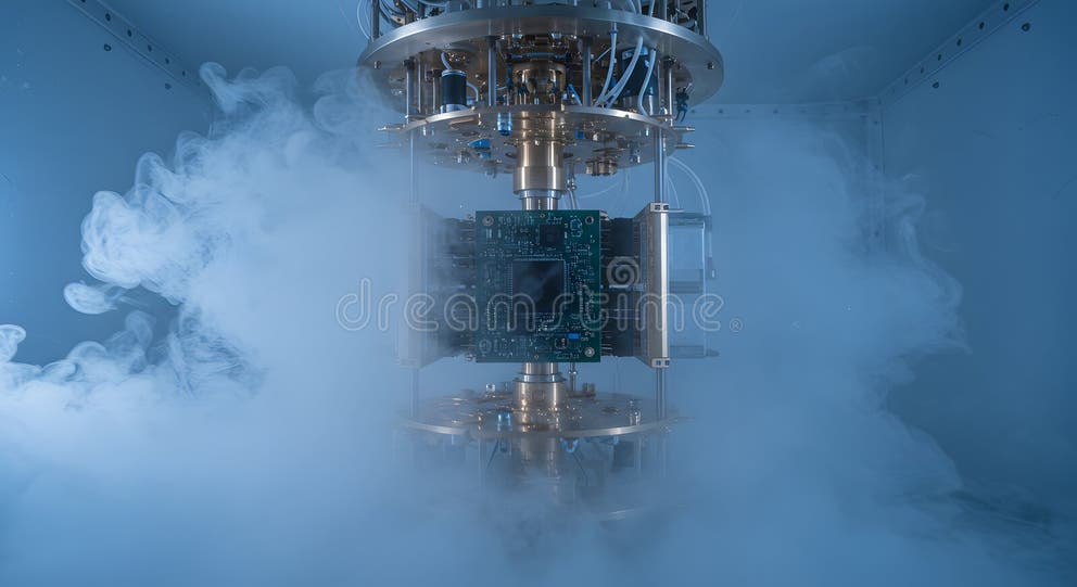 AI-Generated Cryogenic Chip Testing Stock Illustration - Illustration ...