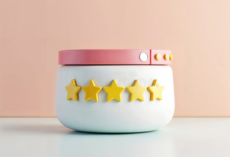 AI Generated Cute 3D Rounded Browser Window with 5 Star Review Ratings ...
