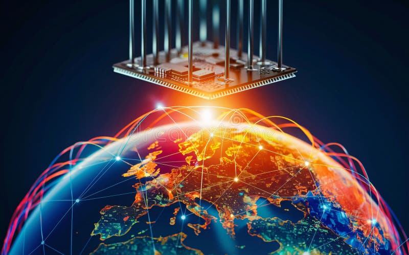 AI-generated, Cyber Global, Networking Stock Illustration ...