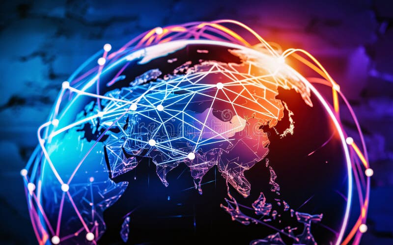 AI-generated, Cyber Global, Networking Stock Illustration ...