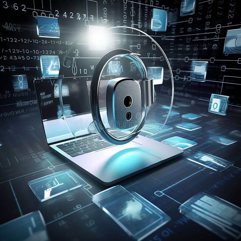 AI Generated Cyber Security Stock Image for Graphic Design Stock ...
