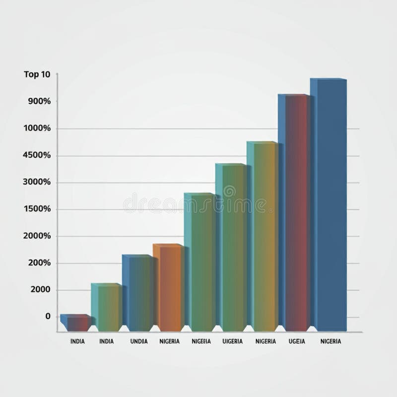 AI-Generated 3D Bar Graph on World Map Highlighting "CHINA" Stock ...