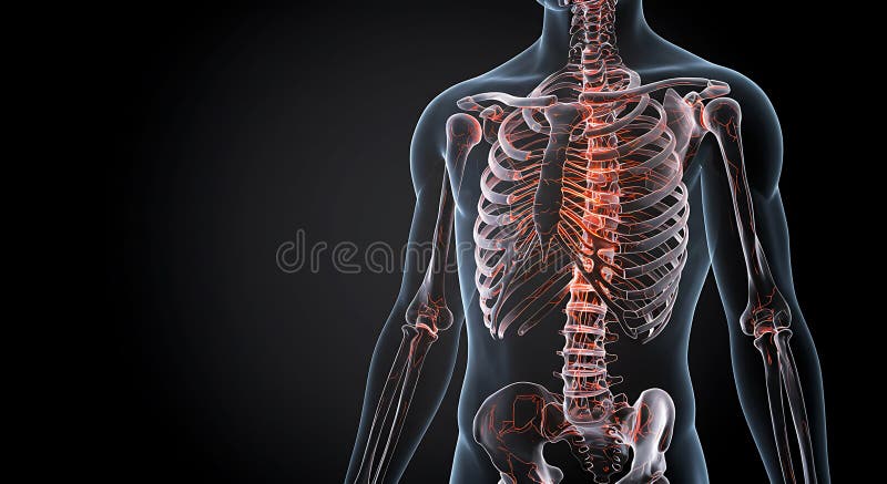 AI-Generated 3D Model: Human Rib Cage and Vascular System Stock ...