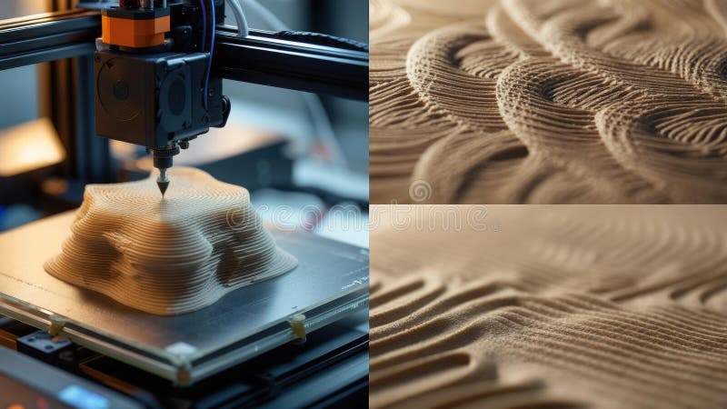 AI-Generated 3D Printed Landscape Stock Illustration - Illustration of ...