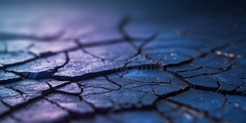 Dark Blue Cracked Surface Texture Abstract Background Stock Photo ...