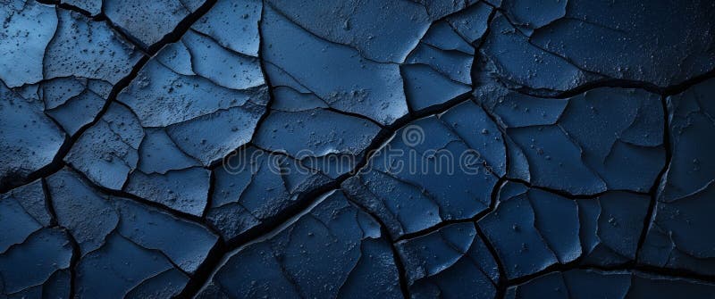 Dark Blue Cracked Surface Texture Abstract Background Stock Image ...