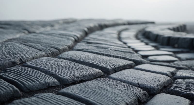 Dark Gray Cobblestone Pathway with Textured Surface Stock Image - Image ...