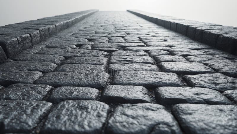 Dark Gray Cobblestone Pathway with Textured Surface Stock Photo - Image ...