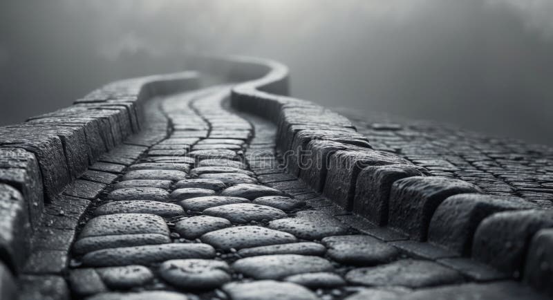 Dark Gray Cobblestone Pathway with Textured Surface Stock Image - Image ...