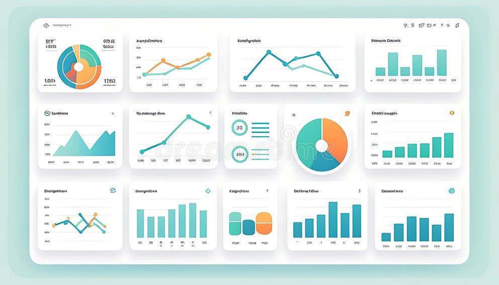 AI-Generated Data Visualization Dashboard Stock Illustration ...
