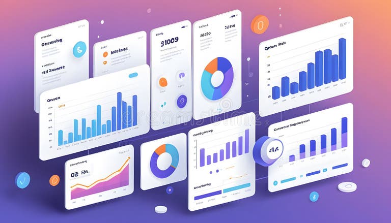 AI-Generated Data Visualization Stock Photo - Image of gadget, chart ...