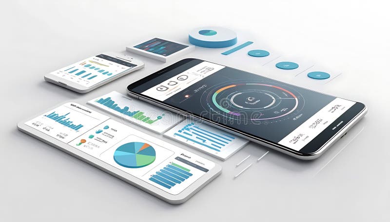 AI-Generated Data Visualization Stock Image - Image of font, interface ...