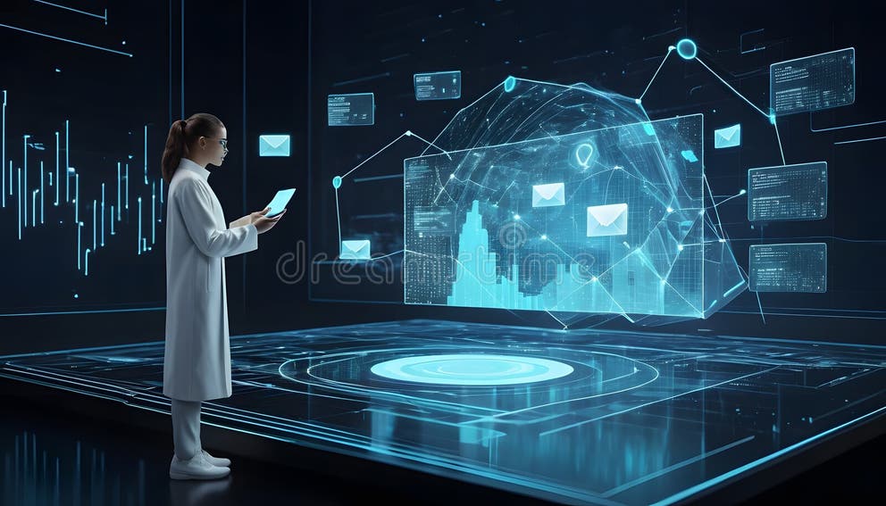 AI-Generated Data Visualization Stock Image - Image of digital ...