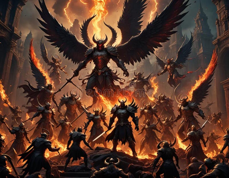 AI Generated Depiction of Demons and Evil Forces Getting Ready for a ...
