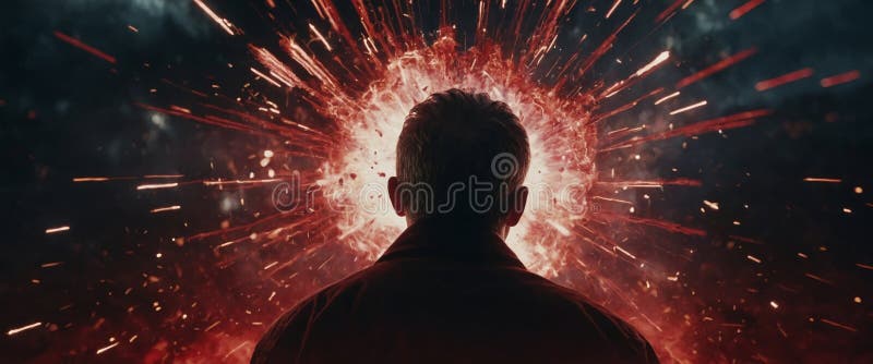 A Depiction of a Man& X27;s Head Exploding, Featuring a Central Area ...
