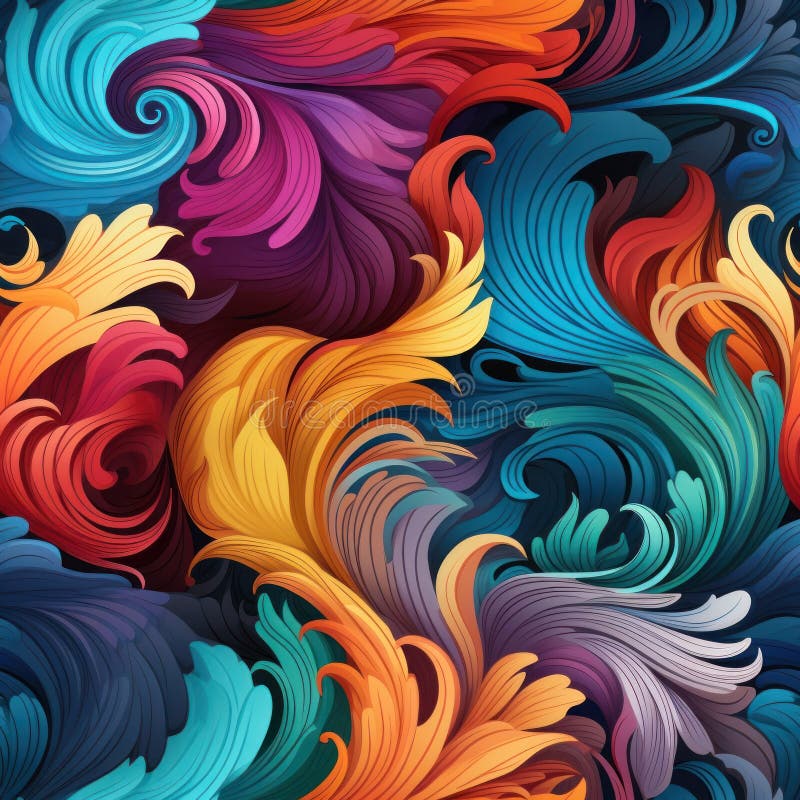 Seamless Pattern Elements from Various Retro Art Styles Pop Art ...