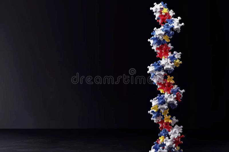 Detailed Molecular Model of DNA Showcasing the Complexity and Beauty of ...