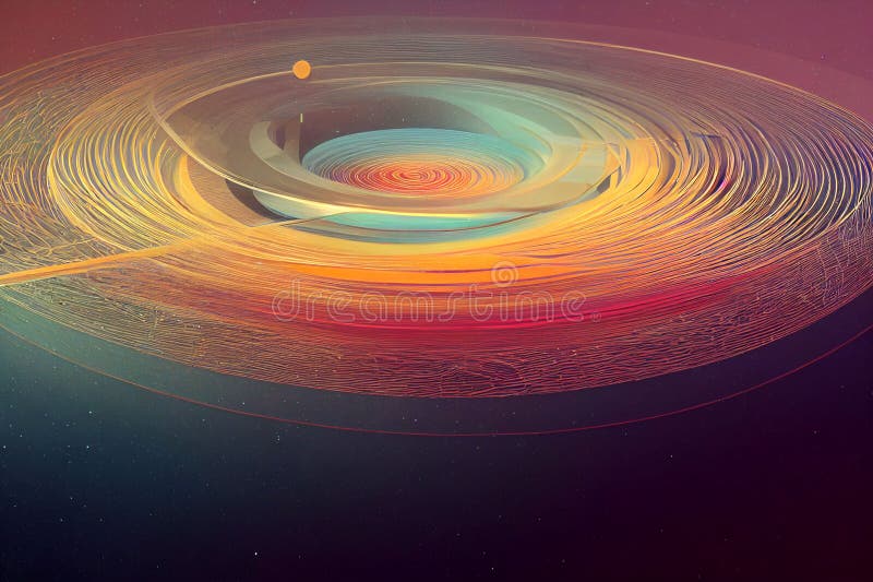 AI-generated Digital Art of a Circular Colorful Artistic Solar System ...