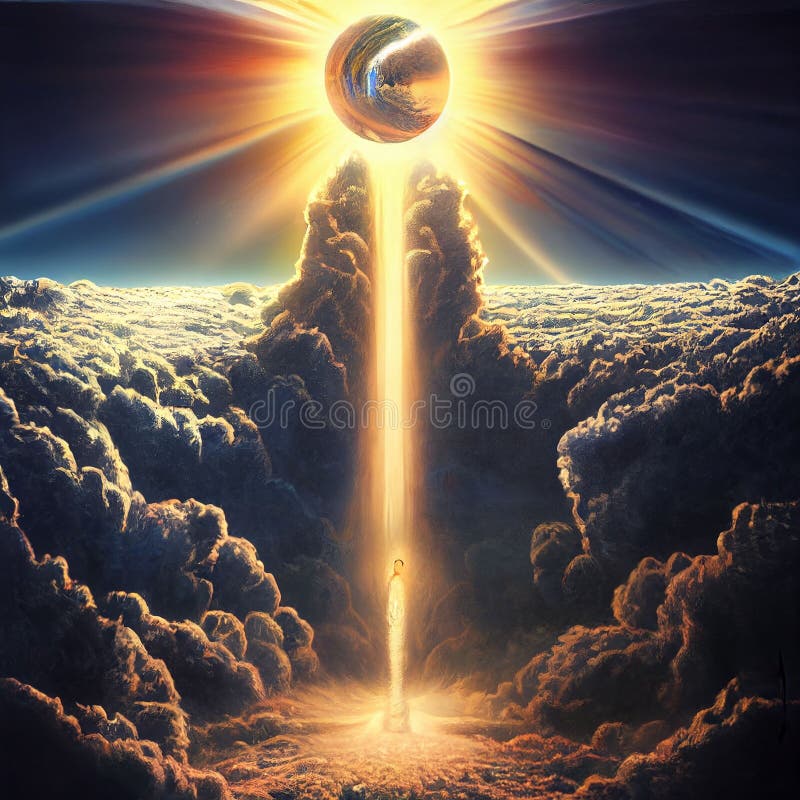 A Divine Being, Angel or Even Jesus Christ Ascends or Descends from ...