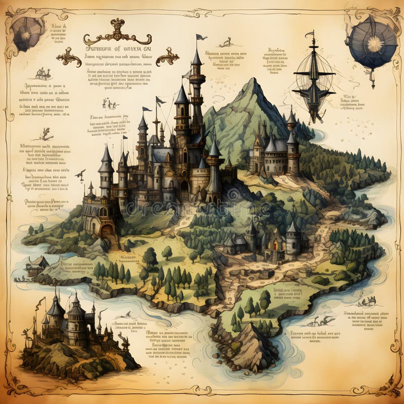 AI Generated Digital Art of Lost City Stock Illustration - Illustration ...