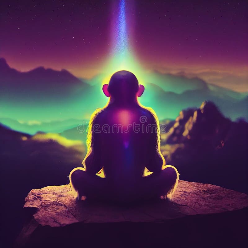 Meditating Monkey Stock Illustrations – 177 Meditating Monkey Stock ...